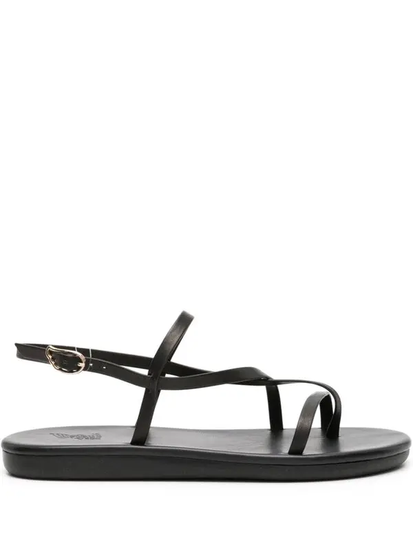 ANCIENT GREEK SANDALS Alethea Flat Sandals - Black
