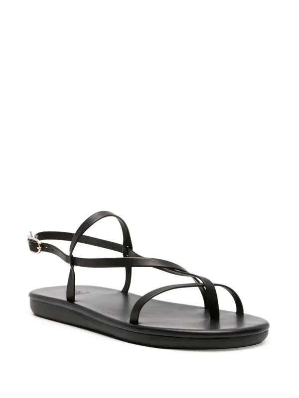 ANCIENT GREEK SANDALS Alethea Flat Sandals - Black