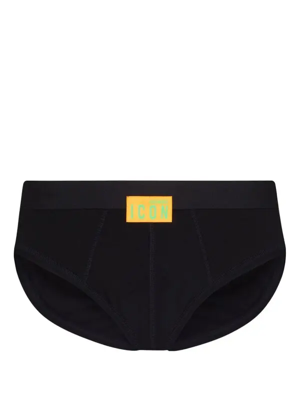 Dsquared2 Icon Logo-patch Briefs - Black