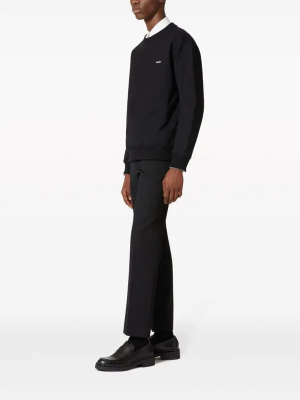 Valentino Garavani Logo-print Cotton Sweatshirt - Black