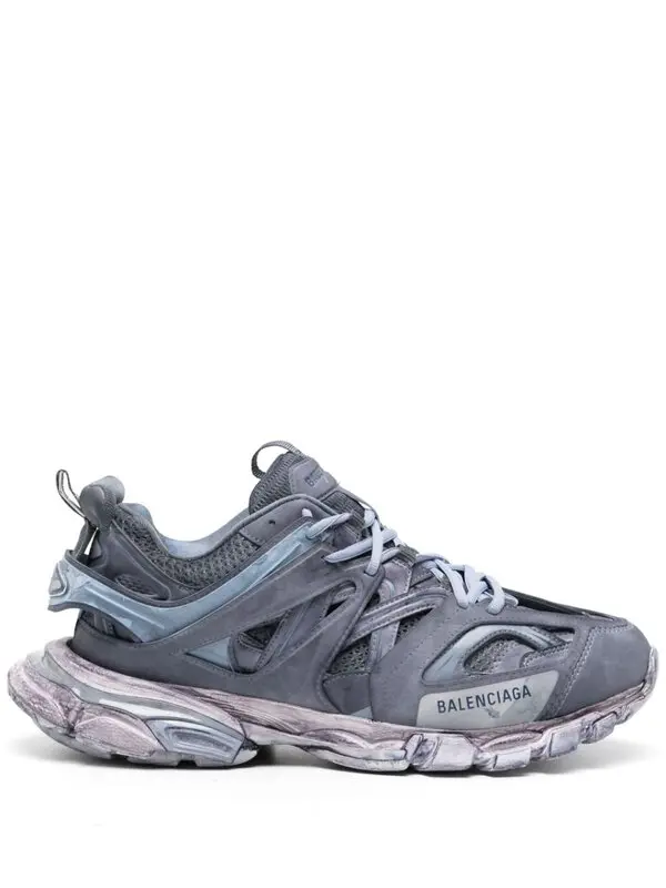 Balenciaga Track Distressed Sneakers - Blue