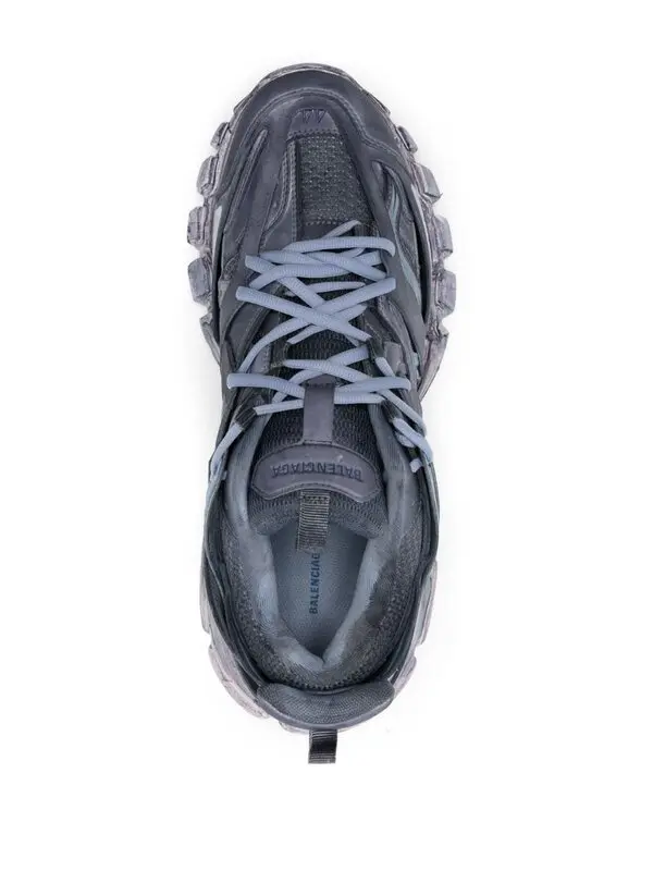Balenciaga Track Distressed Sneakers - Blue