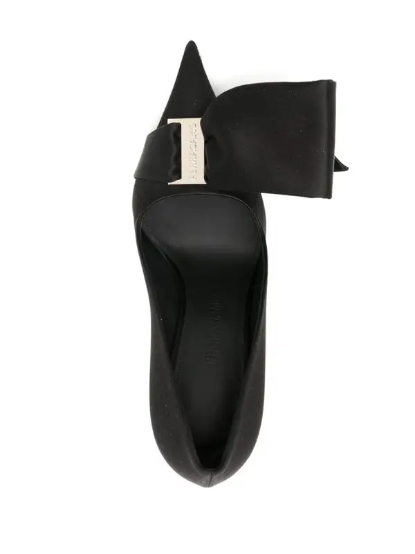 FERRAGAMO Asymmetric Bow 105mm Pumps