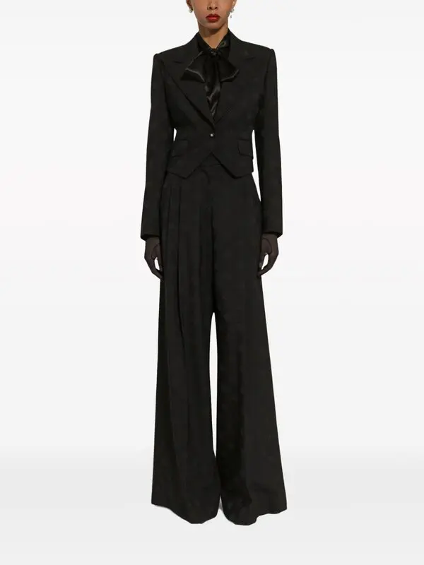Dolce & Gabbana Monogram Jacquard Single-breasted Blazer