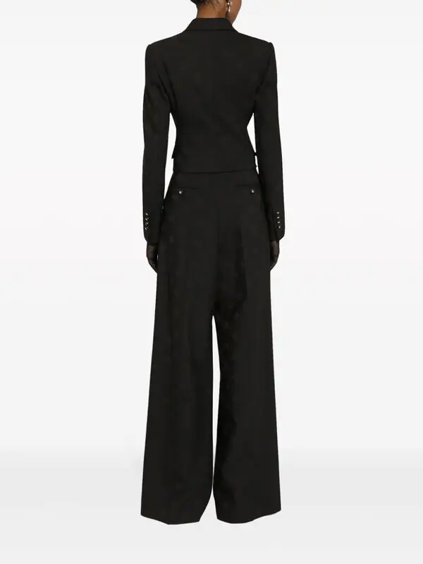 Dolce & Gabbana Monogram Jacquard Single-breasted Blazer