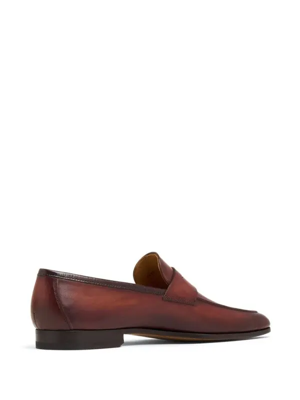 Magnanni Leather Penny Loafers - Brown