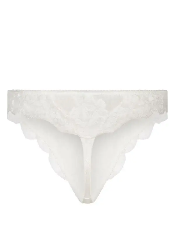 Dolce & Gabbana Lace-trim Satin Thong