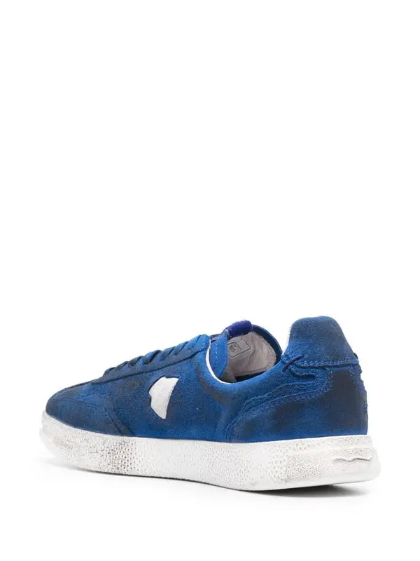 ADER ERROR Logo-embroidered Suede Sneakers - Blue