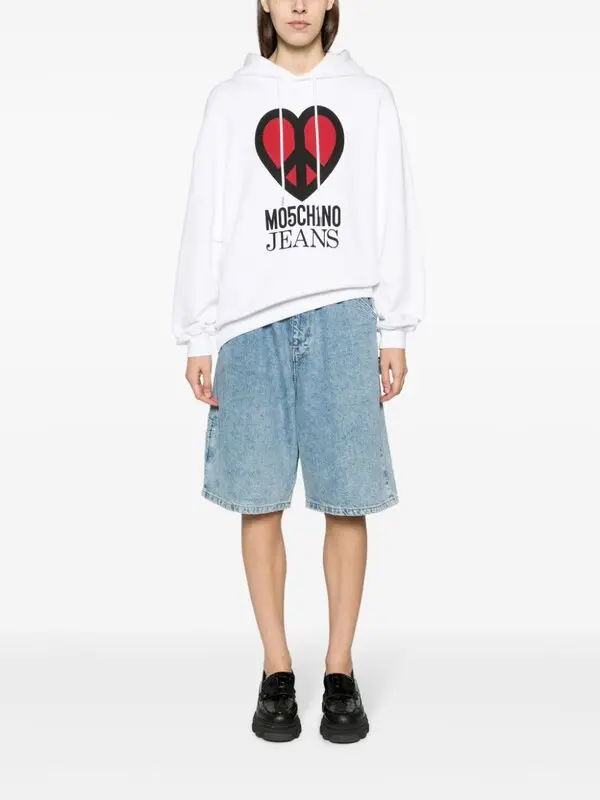 Moschino Wide-leg Denim Shorts