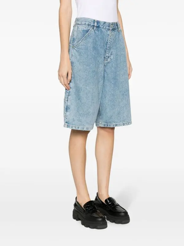 Moschino Wide-leg Denim Shorts