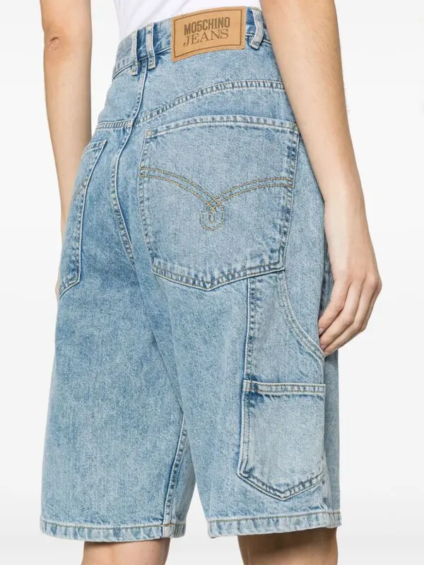 Moschino Wide-leg Denim Shorts