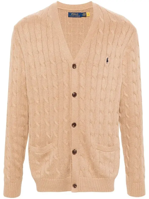 Polo Ralph Lauren Cable-knit Cotton Cardigan - Brown
