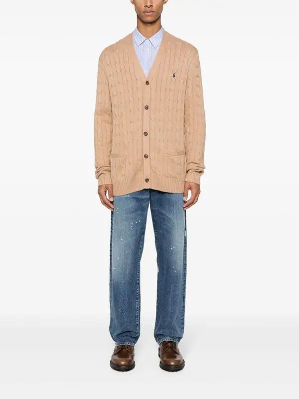 Polo Ralph Lauren Cable-knit Cotton Cardigan - Brown