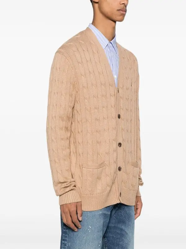 Polo Ralph Lauren Cable-knit Cotton Cardigan - Brown
