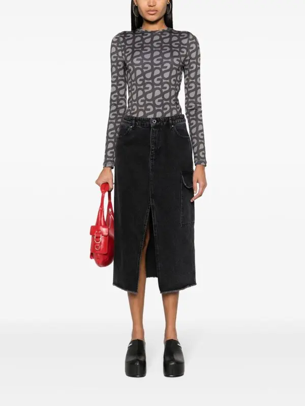 Stine Goya Juno Logo-Print Blouse In Grey - 48% Off | Editorialist