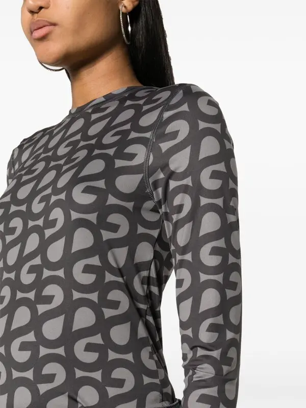 Stine Goya Juno Logo-Print Blouse In Grey - 48% Off | Editorialist