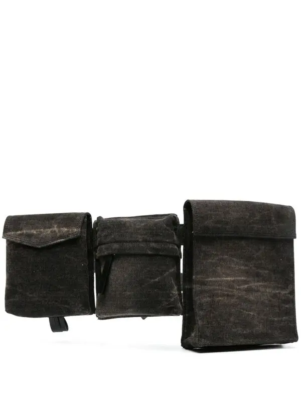 Attico Logo-buckle Denim Belt Bag