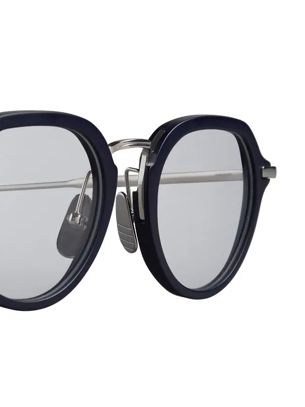 Thom Browne Round-frame Glasses - Blue