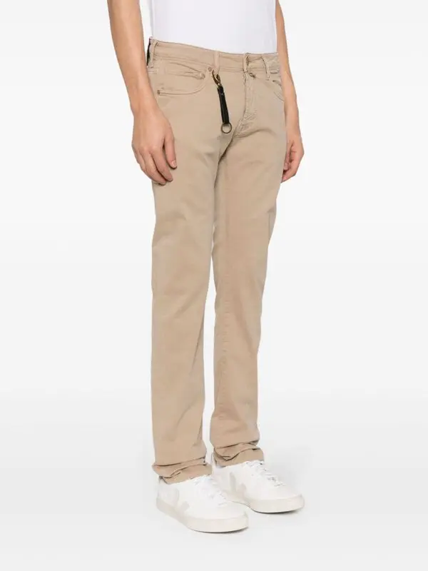 Incotex Low-rise Slim-fit Trousers - Neutrals
