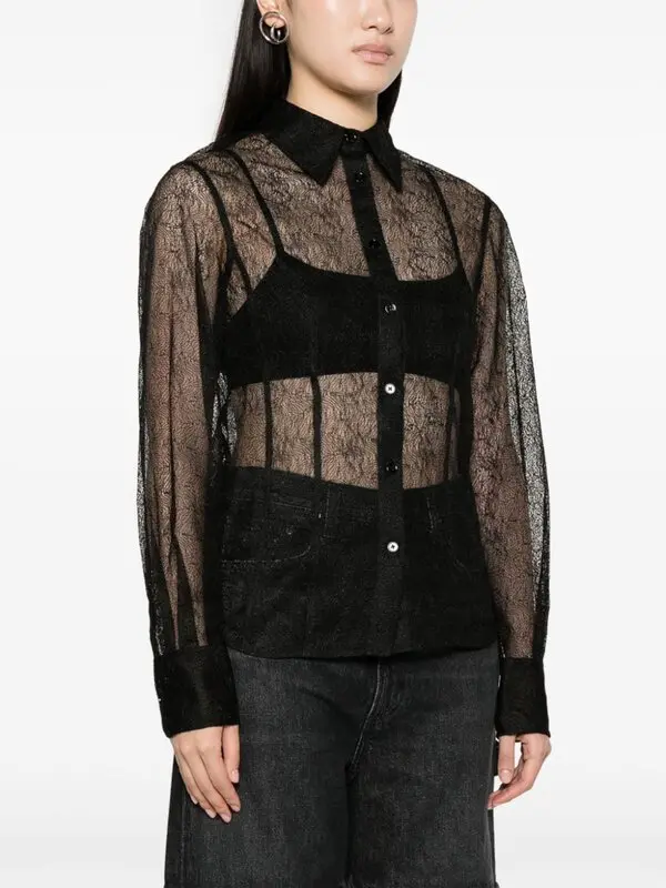Helmut Lang Mesh Button-up Shirt