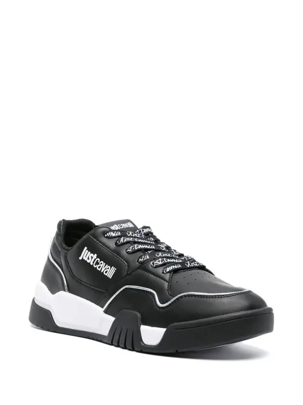 Just Cavalli Logo-print Leather Sneakers