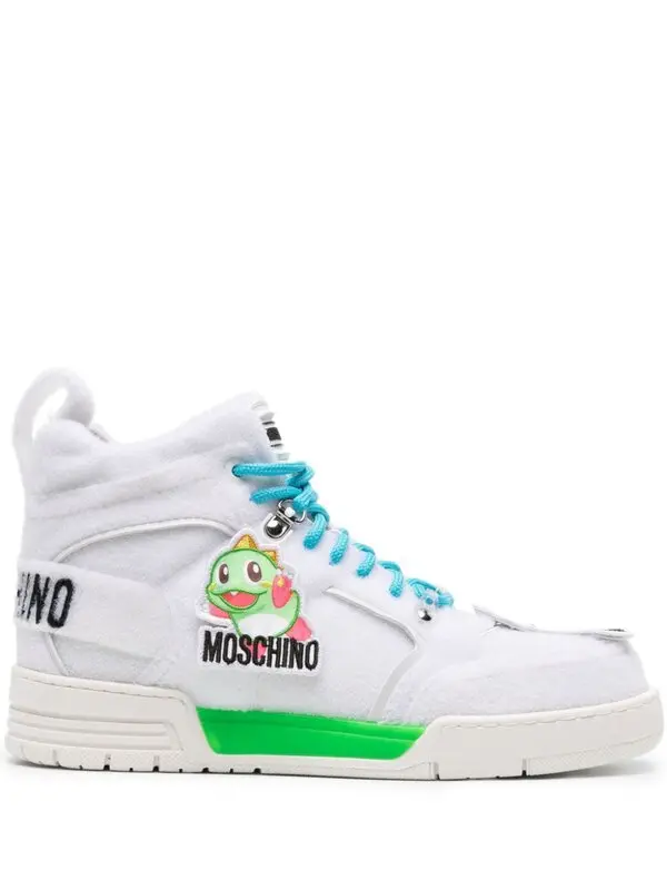 Moschino Touch-appliqué High-top Sneakers