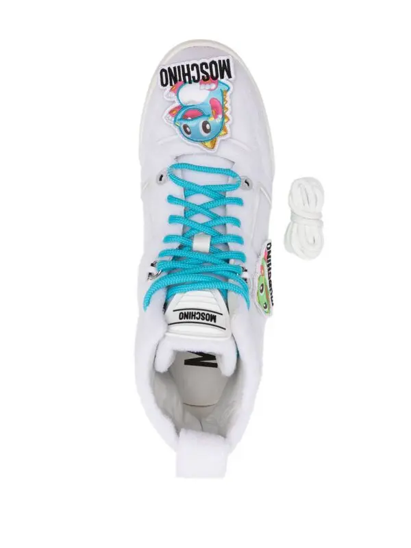 Moschino Touch-appliqué High-top Sneakers