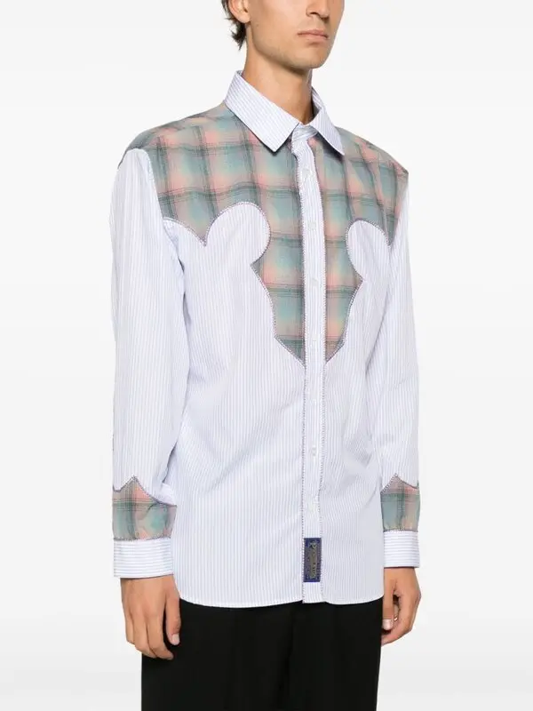 MAISON MARGIELA Paneled Pinstripe Shirt