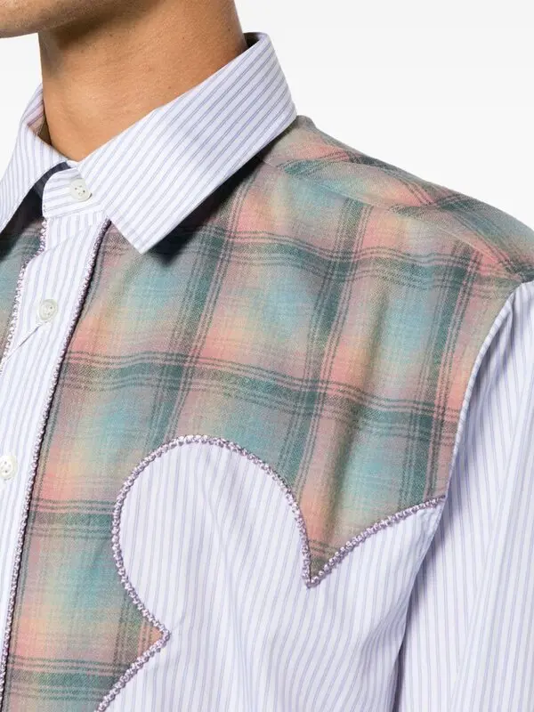 MAISON MARGIELA Paneled Pinstripe Shirt