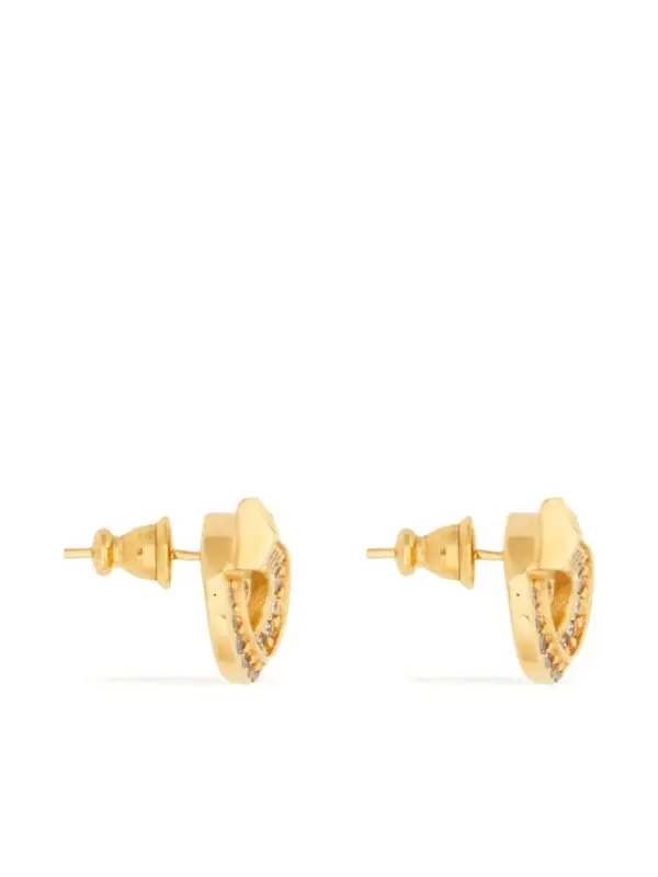 FERRAGAMO Gancini Rhinestone Earrings