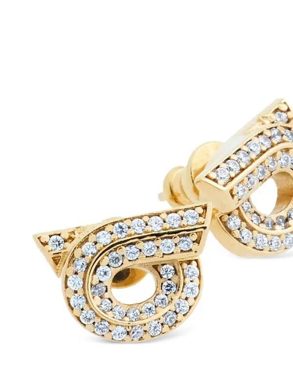 FERRAGAMO Gancini Rhinestone Earrings