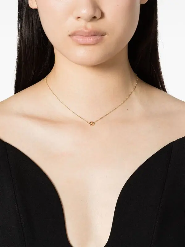 Lizzie Mandler 18kt Yellow Micro Crescent Link Necklace
