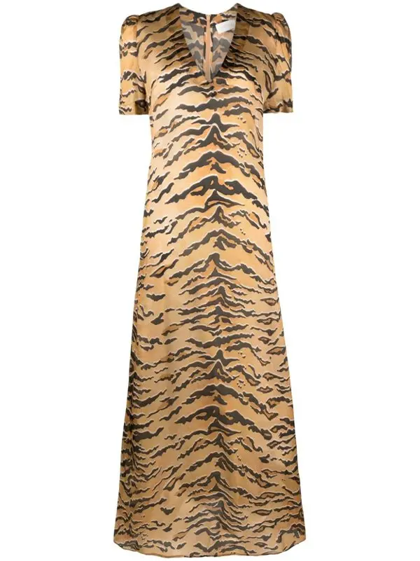 Zimmermann Matchmaker Tiger-print Maxi Dress