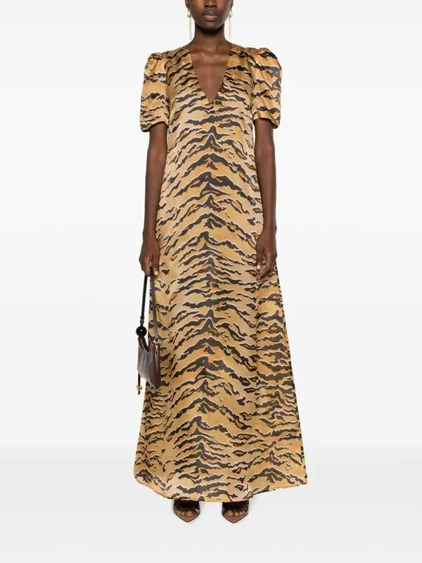 Zimmermann Matchmaker Tiger-print Maxi Dress
