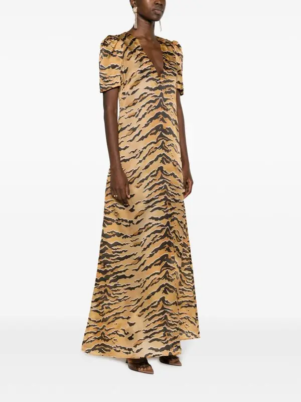 Zimmermann Matchmaker Tiger-print Maxi Dress