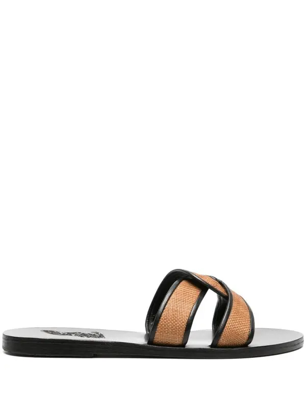 ANCIENT GREEK SANDALS Desmos Flat Sandals - Black