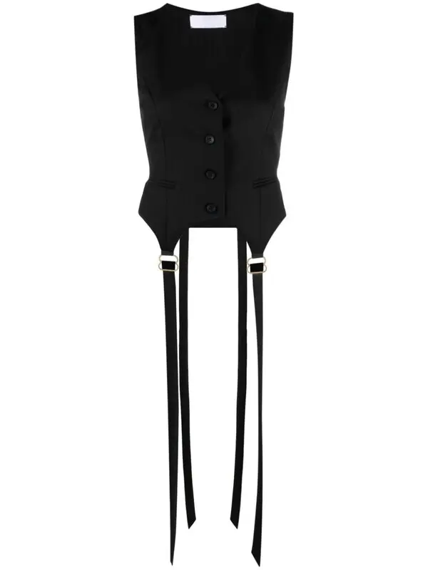 RXQUETTE Punky Tailored Waistcoat - Black