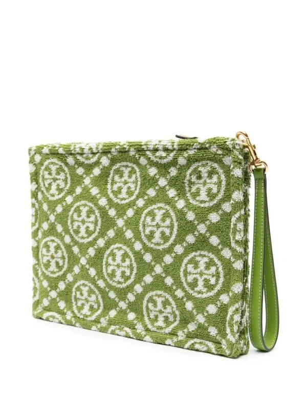 Tory Burch T Monogram Terrycloth Cluch Bag