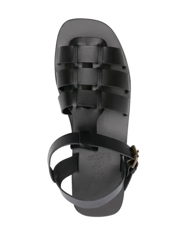 ANCIENT GREEK SANDALS Ektoras Leather Sandals - Black