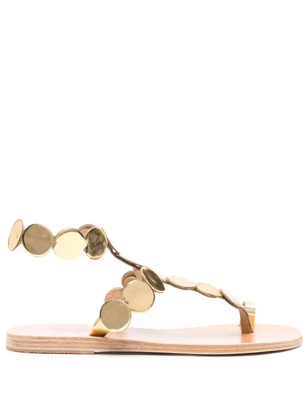 ANCIENT GREEK SANDALS Asteras Flat Sandals - Gold