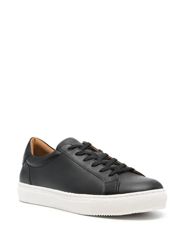 Boggi Milano Panelled Leather Sneakers - Black