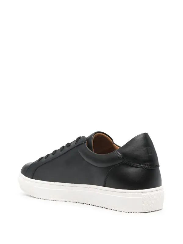 Boggi Milano Panelled Leather Sneakers - Black