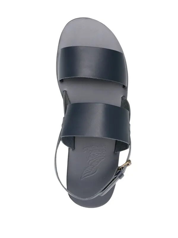 ANCIENT GREEK SANDALS Irodotos Leather Flat Sandals - Blue
