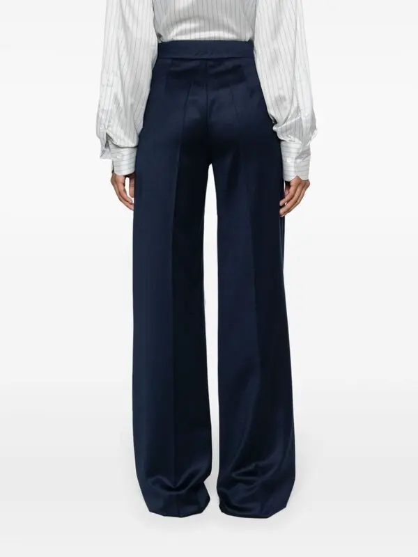 SA SU PHI Flared Wool Trousers - Blue