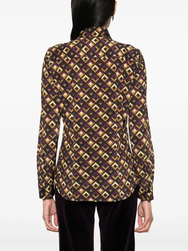 Barbara Bui Geometric-print Long-sleeve Shirt