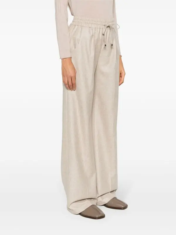 Kiton Wide-leg Cashmere Trousers