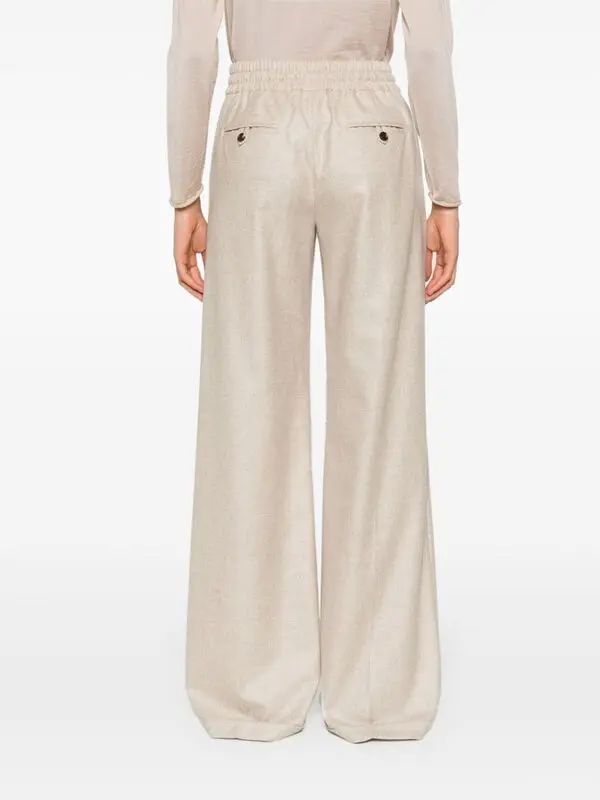 Kiton Wide-leg Cashmere Trousers