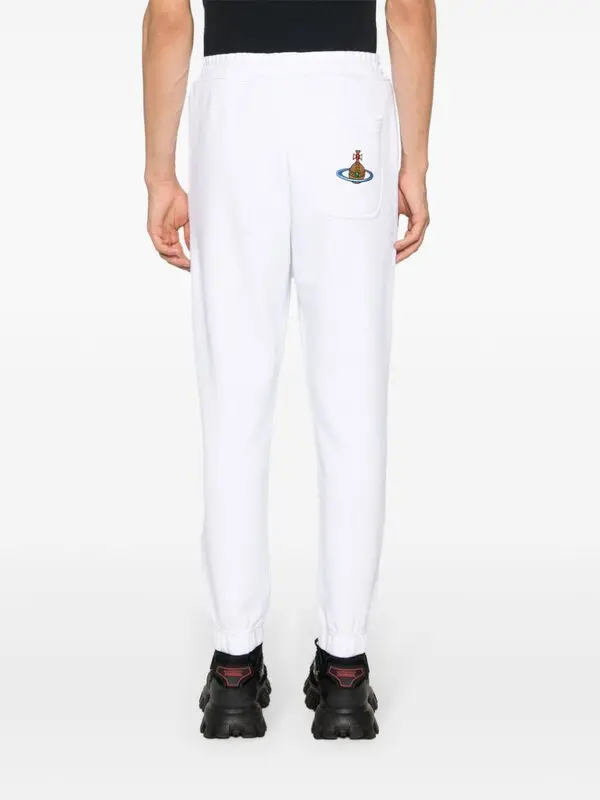 VIVIENNE WESTWOOD Orb-embroidered Track Pants - White