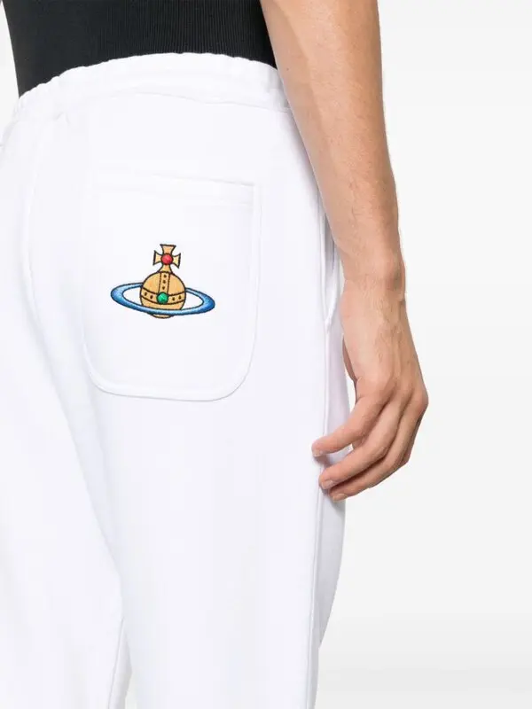 VIVIENNE WESTWOOD Orb-embroidered Track Pants - White