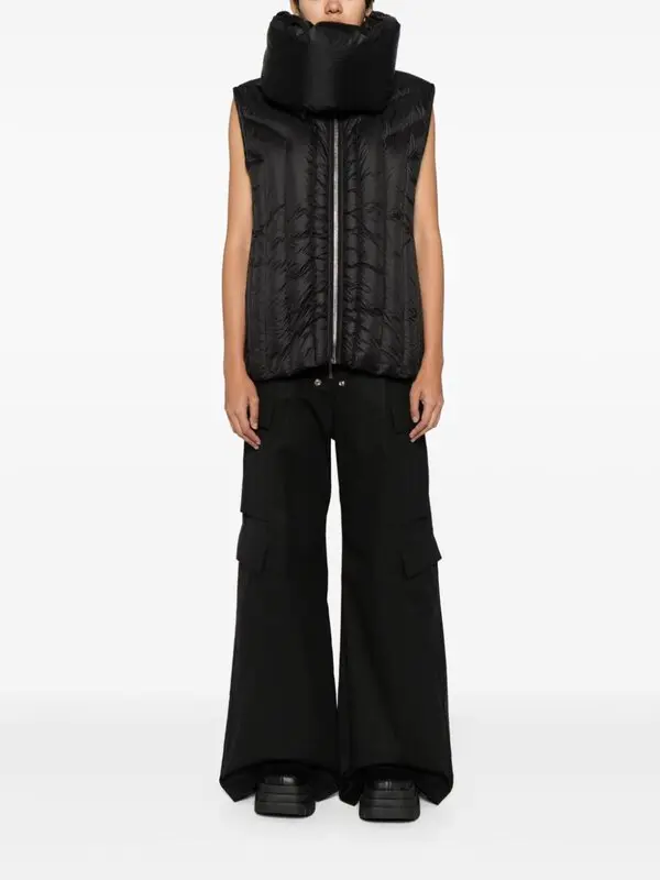 Rick Owens Funnel-neck Quilted Down Gilet